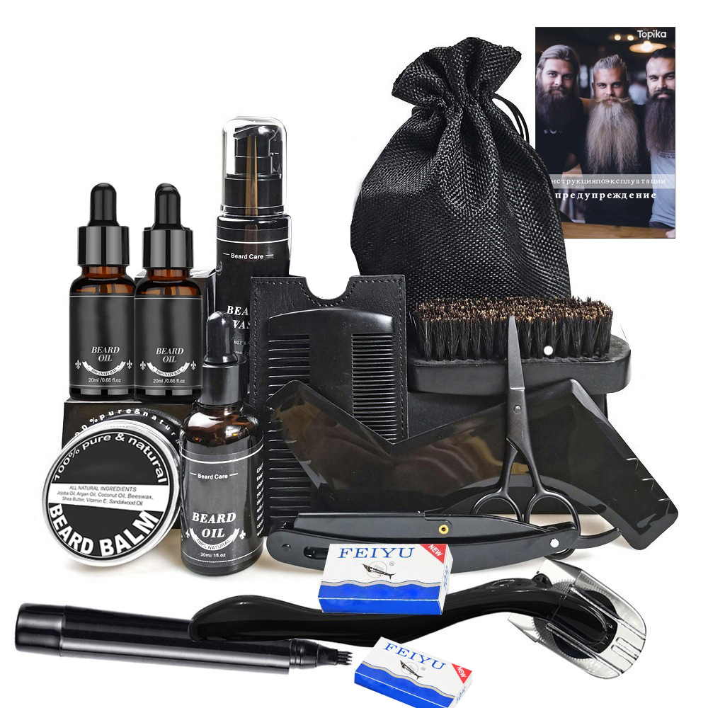 Buy Topika Beard Grooming Kit for Men, 16pcs Beard Care Set Healthy ...